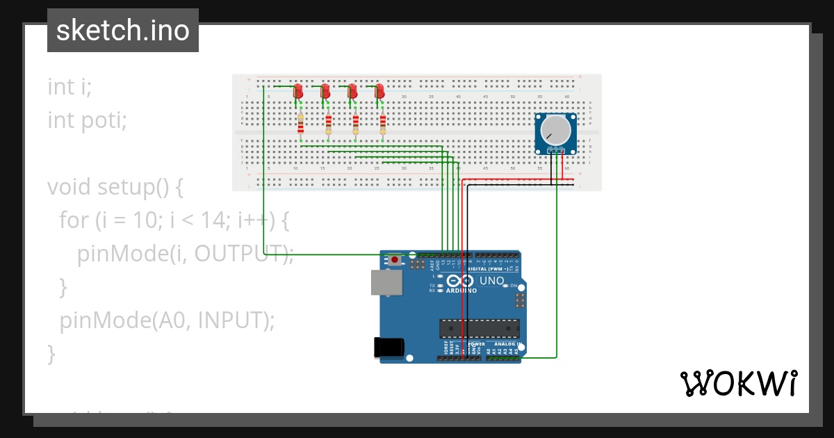 Drehpoti - Wokwi ESP32, STM32, Arduino Simulator