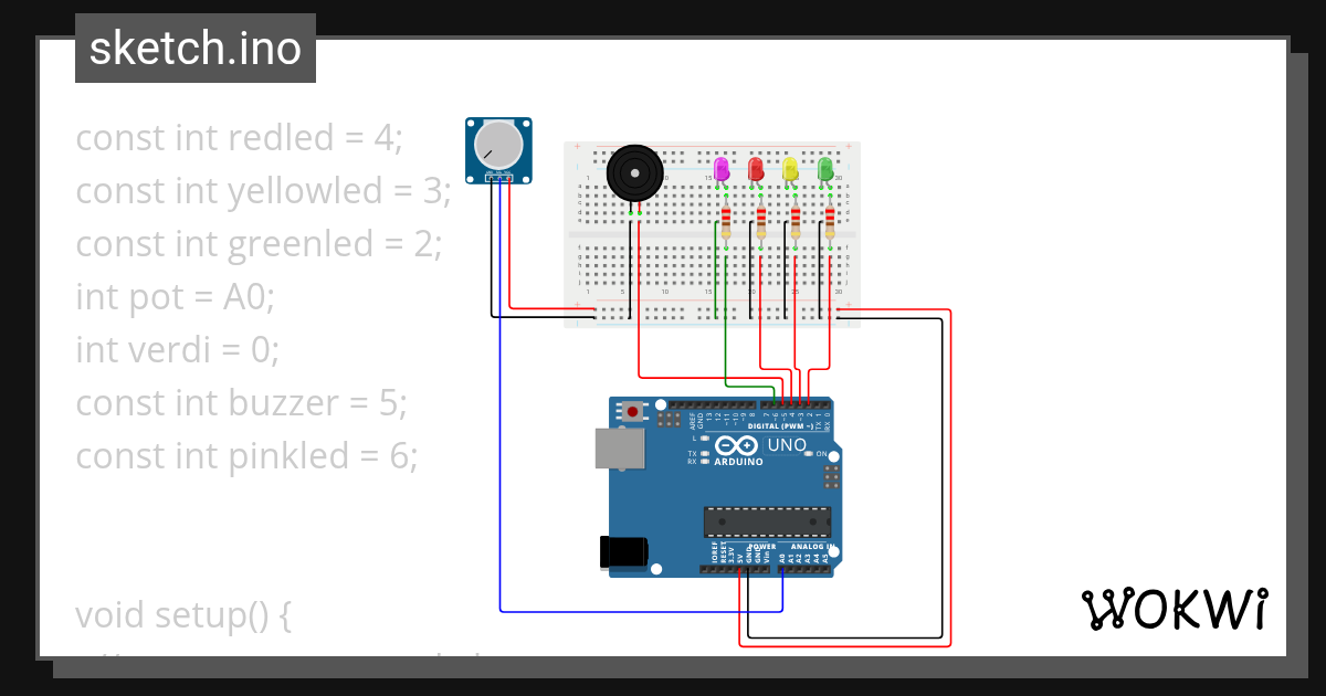 Batteri Indikator Med Buzzer Wokwi Esp32 Stm32 Arduino Simulator