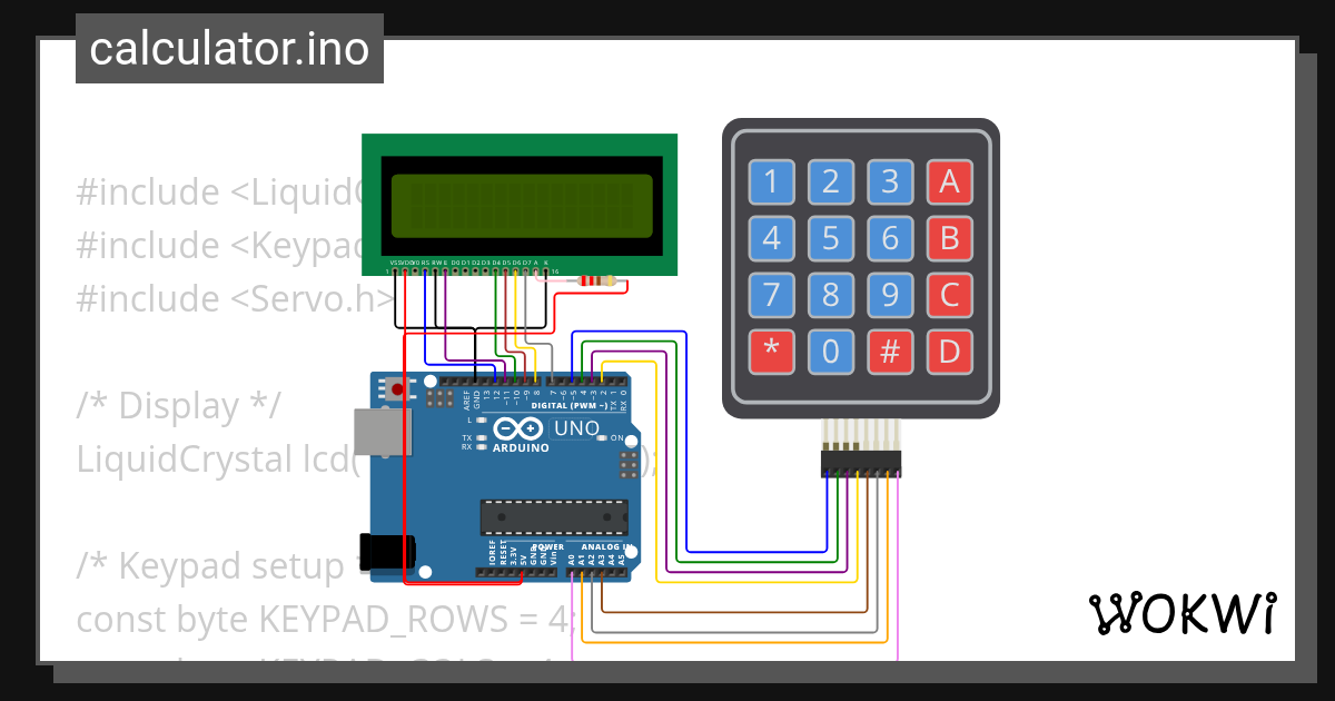 Calculator Wokwi Esp32 Stm32 Arduino Simulator 
