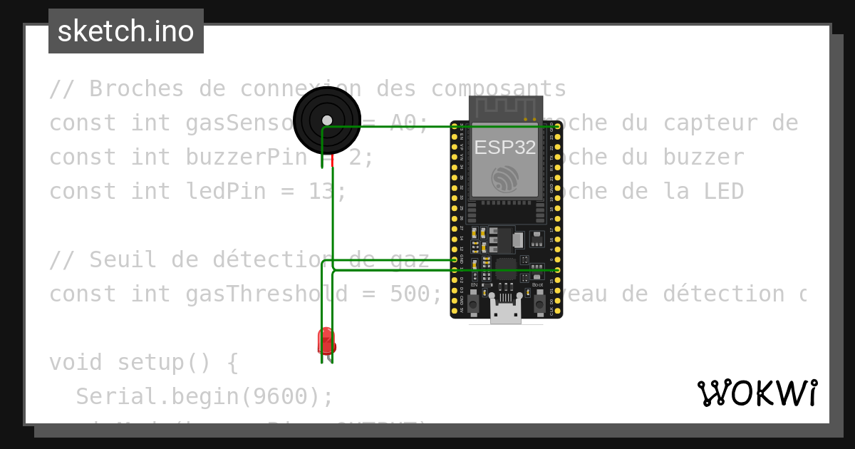 Gaz Wokwi Esp32 Stm32 Arduino Simulator