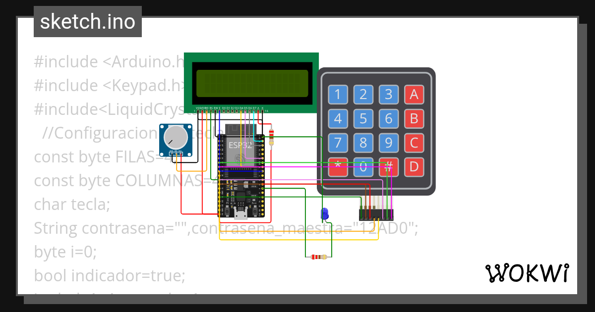 contrasena - Wokwi ESP32, STM32, Arduino Simulator