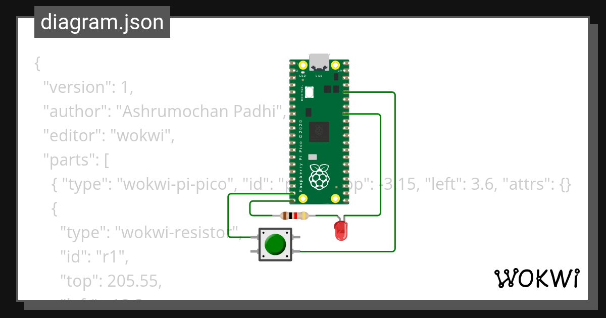ledonoff using switch - Wokwi ESP32, STM32, Arduino Simulator