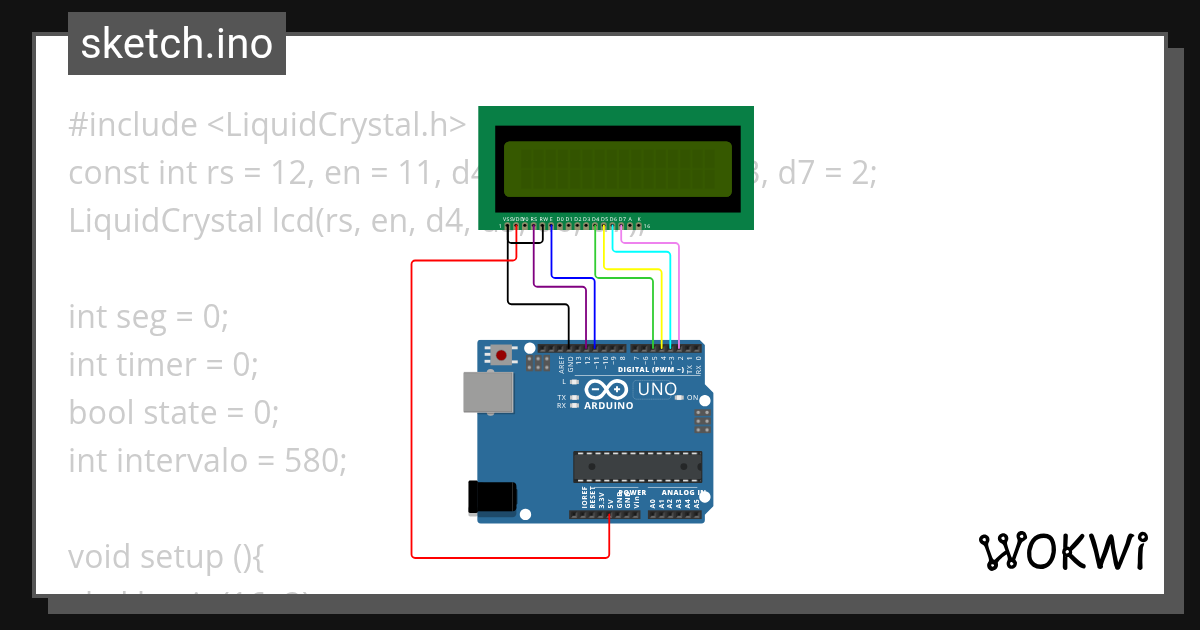 Trabajo Led y Display - Wokwi ESP32, STM32, Arduino Simulator