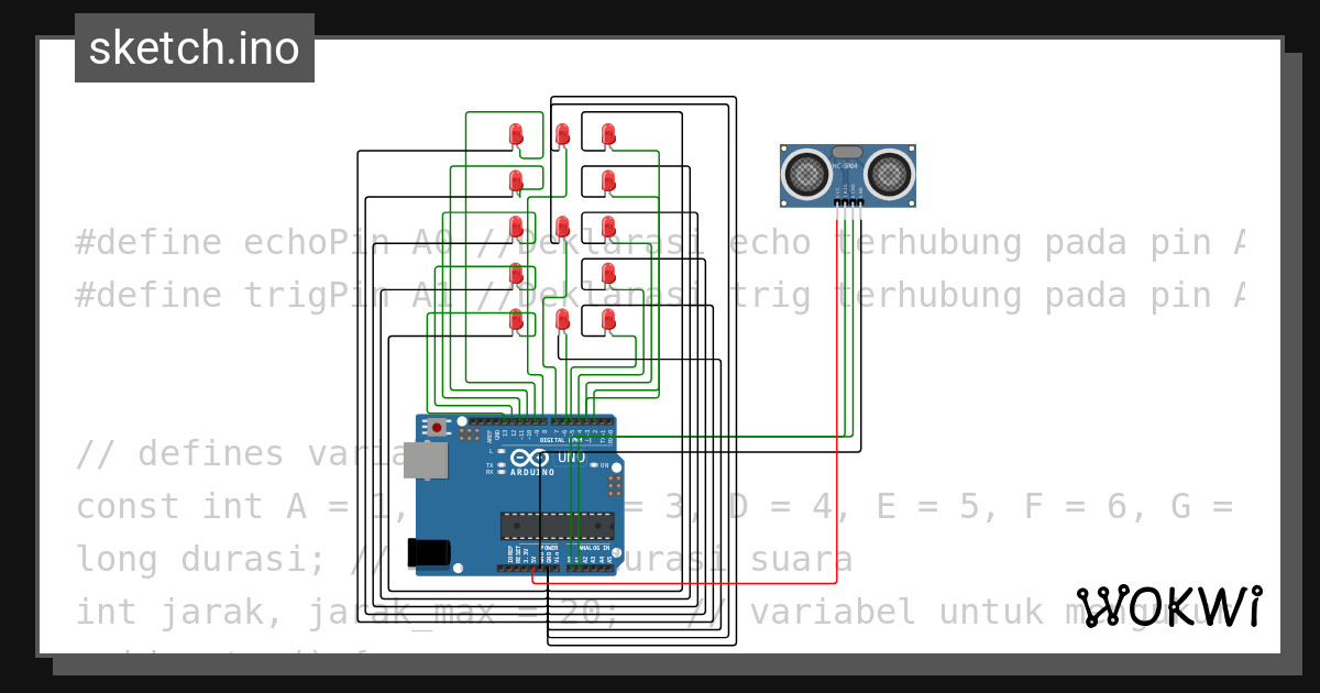 Tugas Ultrsonic Wokwi Esp32 Stm32 Arduino Simulator