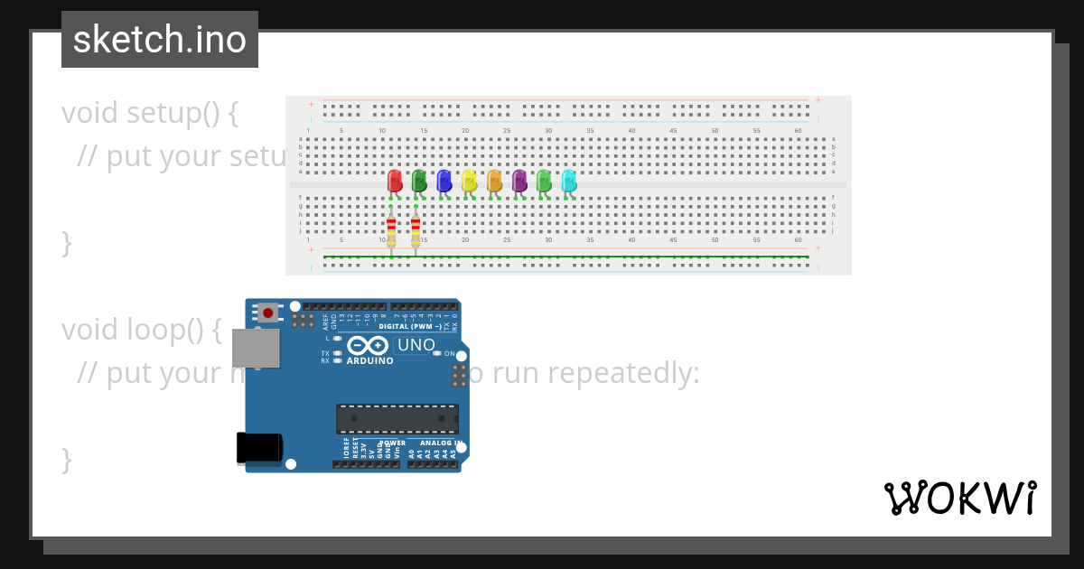 projet led - Wokwi ESP32, STM32, Arduino Simulator