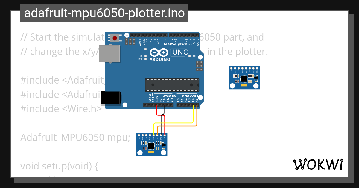adafruit-mpu6050-plotter.ino Copy - Wokwi ESP32, STM32, Arduino Simulator