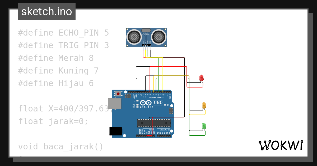 Hc Sr04 Dan 3 Led Risna Wokwi Esp32 Stm32 Arduino Simulator 4839