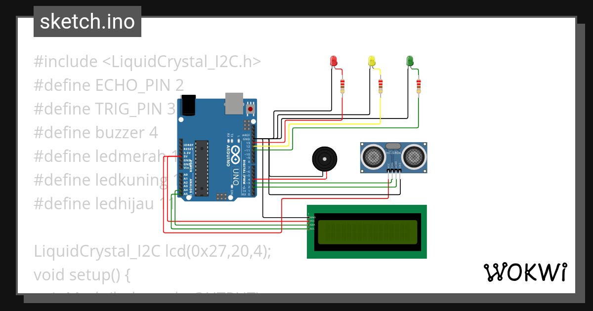 Detektor Banjir Wokwi Esp32 Stm32 Arduino Simulator