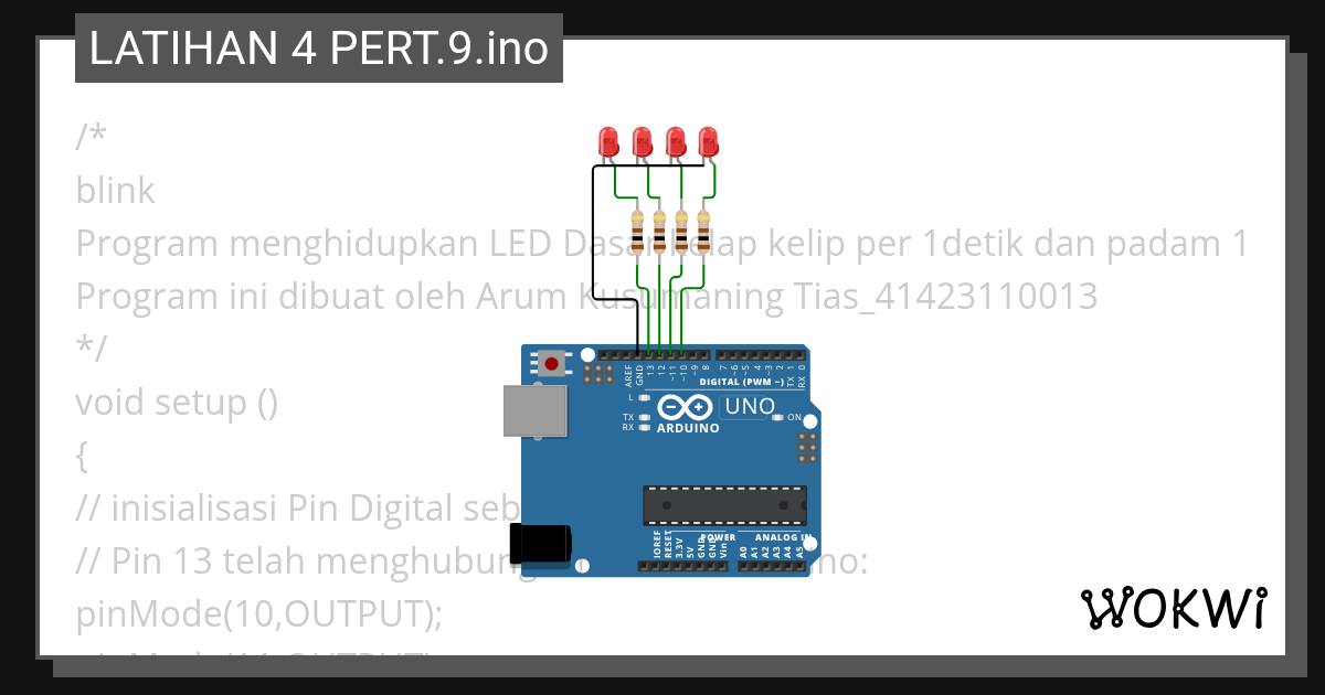 Latihan 4 Pert9 Wokwi Esp32 Stm32 Arduino Simulator