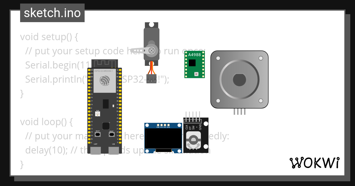 gamelle auto - Wokwi ESP32, STM32, Arduino Simulator