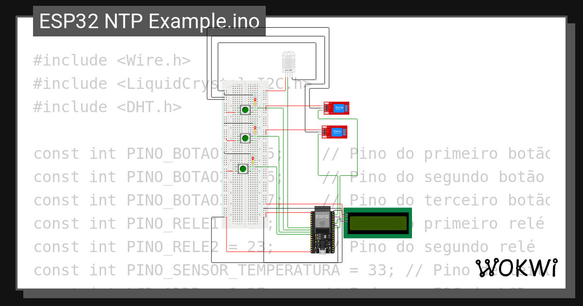 Projeto 2 Esp32 Ntp Wokwi Esp32 Stm32 Arduino Simulator
