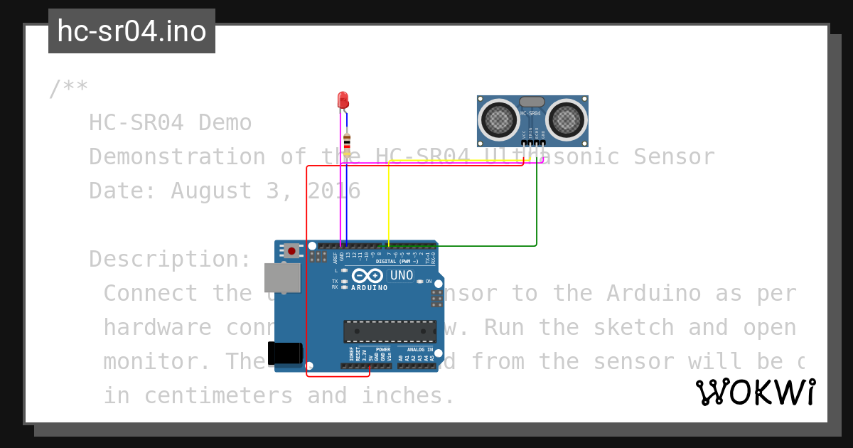 Ultrasonic Wokwi Esp32 Stm32 Arduino Simulator 2802