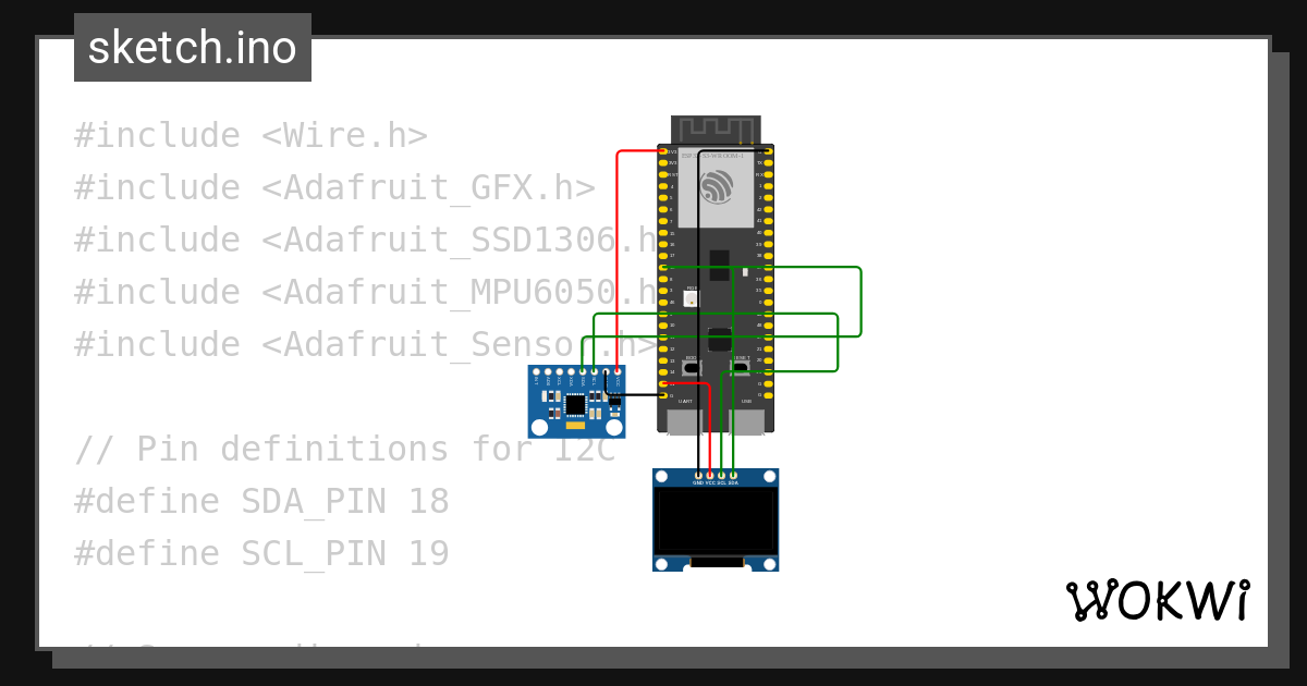 Simple Attitude Indicator Wokwi Esp32 Stm32 Arduino Simulator 