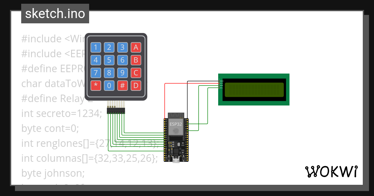 contraseña - Wokwi ESP32, STM32, Arduino Simulator