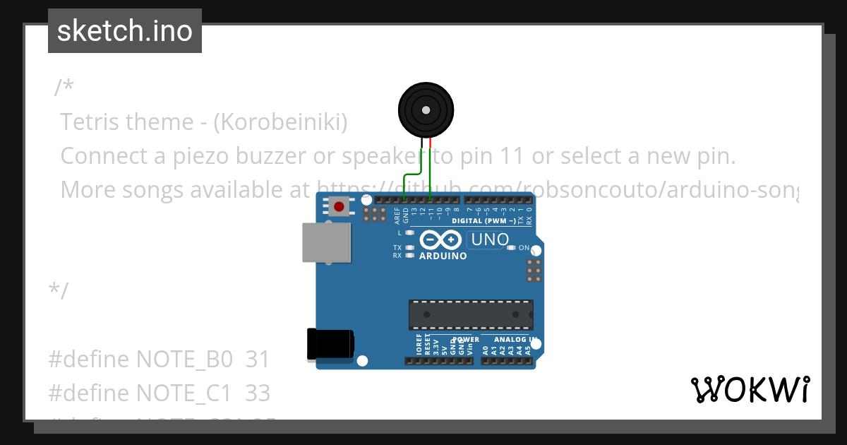 tetris 2 - Wokwi ESP32, STM32, Arduino Simulator