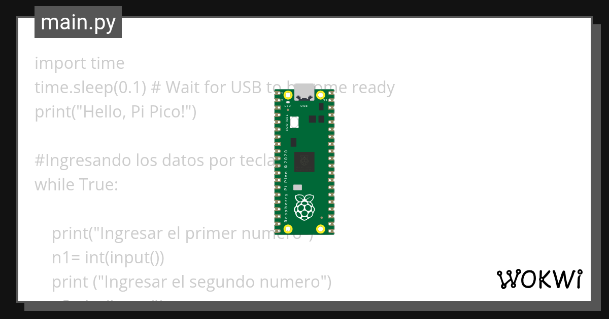 Ingresar numero para hacer operaciones - Wokwi ESP32, STM32, Arduino Simulator