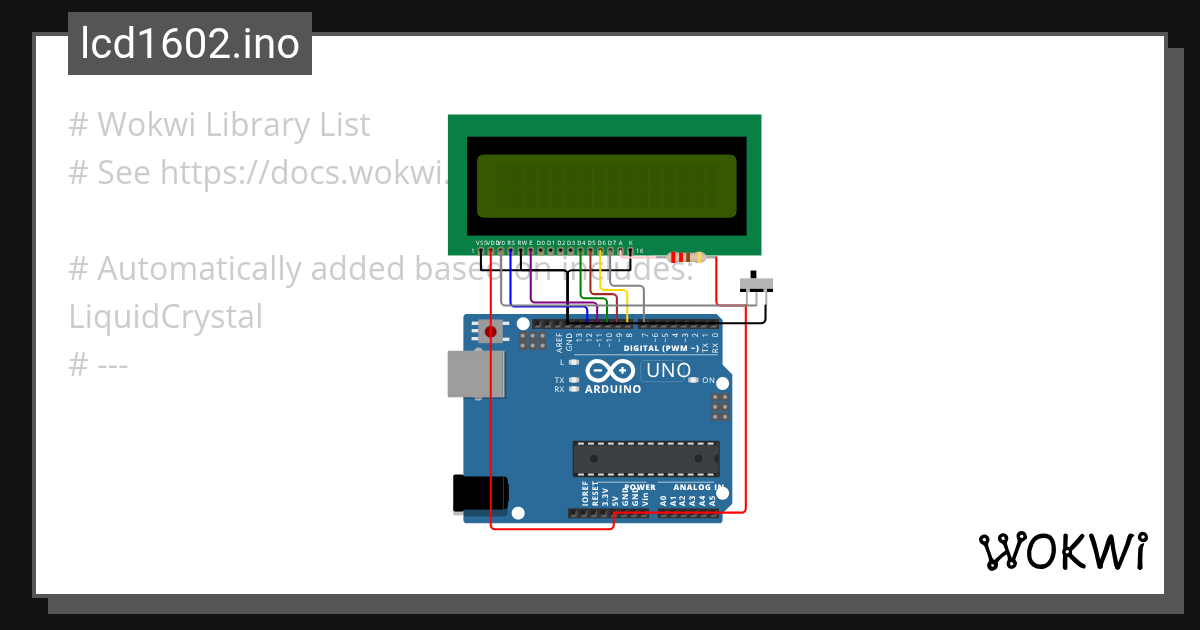 lcd1602 lily - Wokwi ESP32, STM32, Arduino Simulator