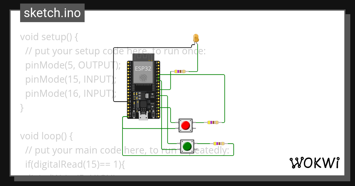 PROJEK 1 TOPIK 3 (PB 2 on off) LED 1 R 470 Copy - Wokwi ESP32, STM32 ... PROJEK 1 TOPIK 3 (PB 2 on off) LED 1 R 470 Copy - Wokwi ESP32, STM32 ...