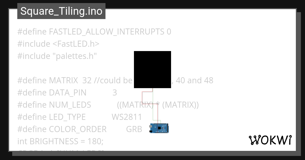 Square Tiling Simulation Copy - Wokwi ESP32, STM32, Arduino Simulator
