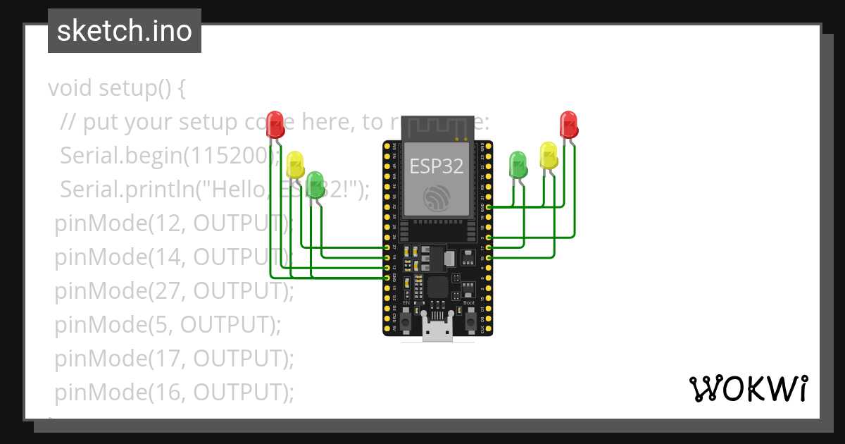 projek 1 - Wokwi ESP32, STM32, Arduino Simulator
