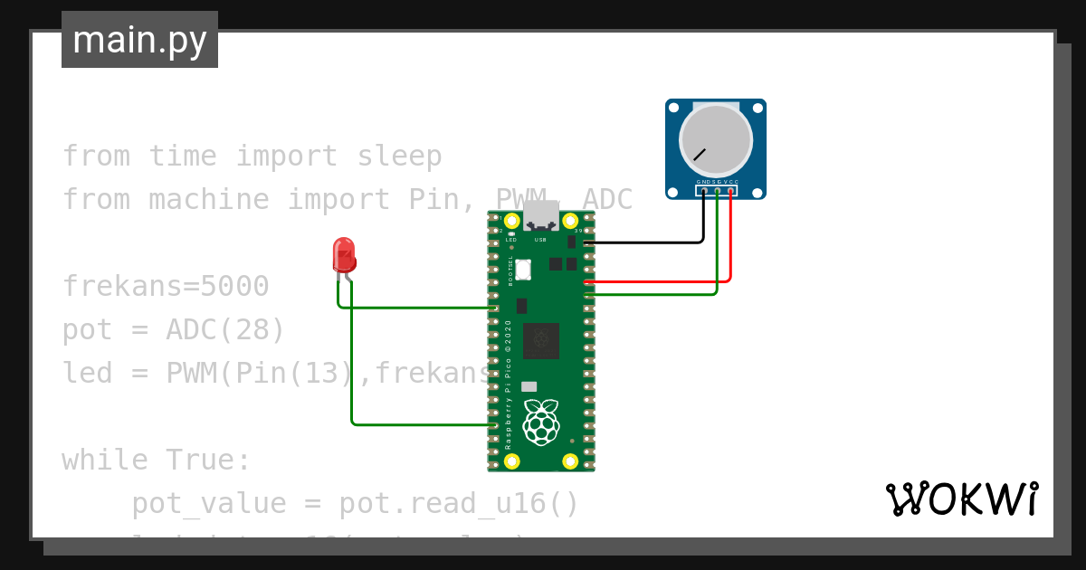Potansiyometre Wokwi Esp32 Stm32 Arduino Simulator 2856