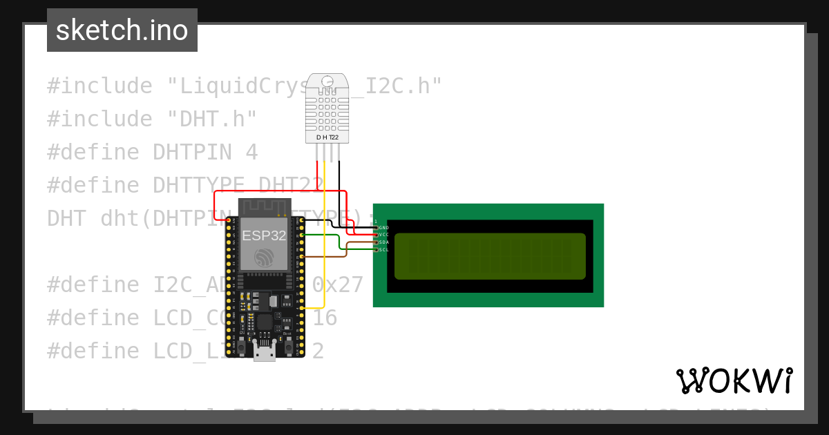 Read Value From Dht To Display Copy Wokwi Esp32 Stm32 Arduino Simulator 5092