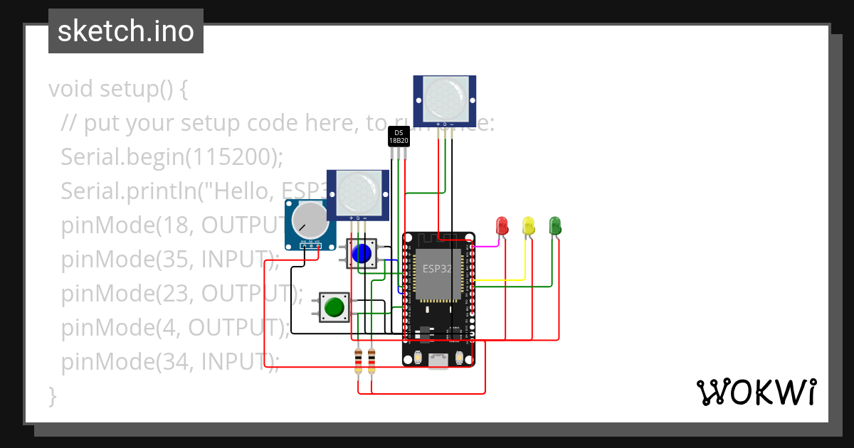 Part 3 - Wokwi ESP32, STM32, Arduino Simulator