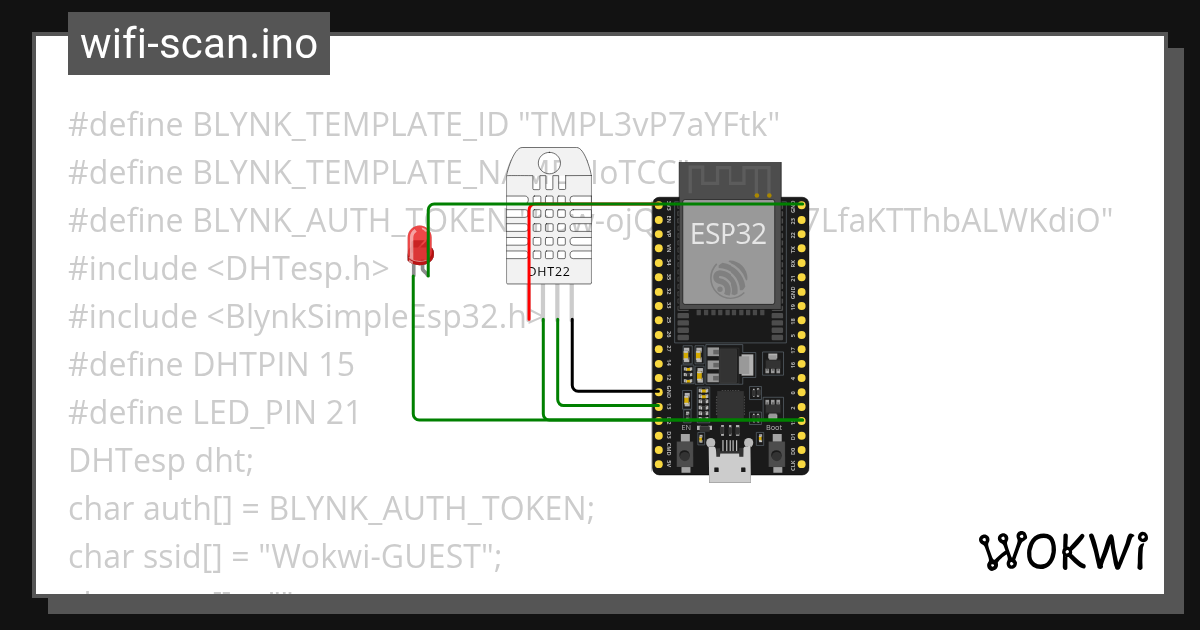 Temperature And Humidity Wokwi Esp32 Stm32 Arduino Simulator