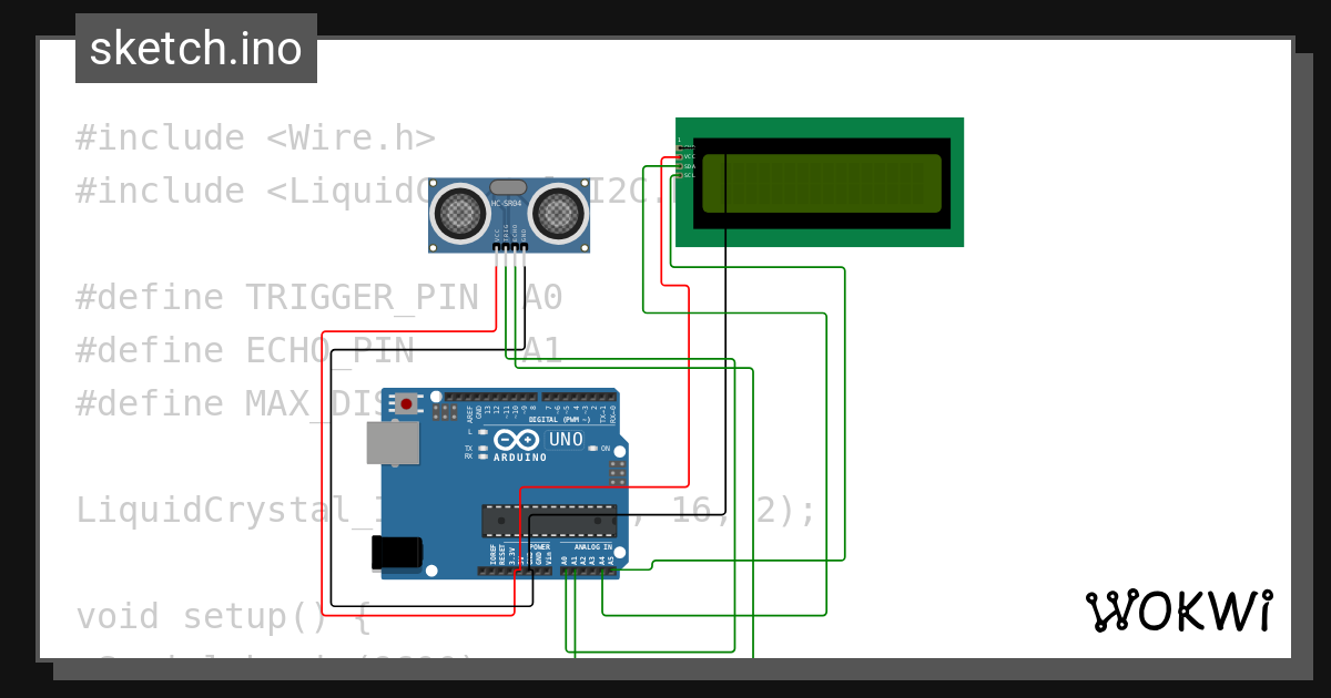 Coba Sensor Us Dengan Lcd Wokwi Esp32 Stm32 Arduino Simulator 9150