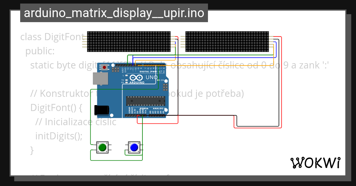 arduino_matrix_display_ai_final - Wokwi ESP32, STM32, Arduino Simulator