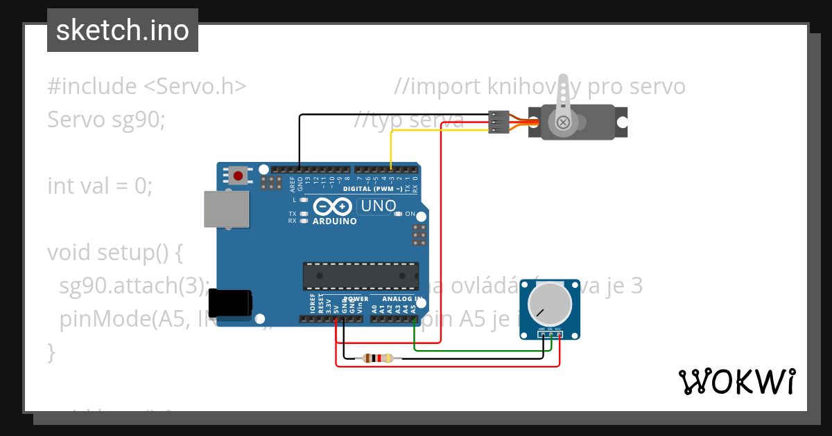 projekt 4 servo - Wokwi ESP32, STM32, Arduino Simulator