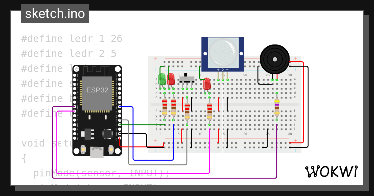 Central De Alarme Wokwi Esp32 Stm32 Arduino Simulator