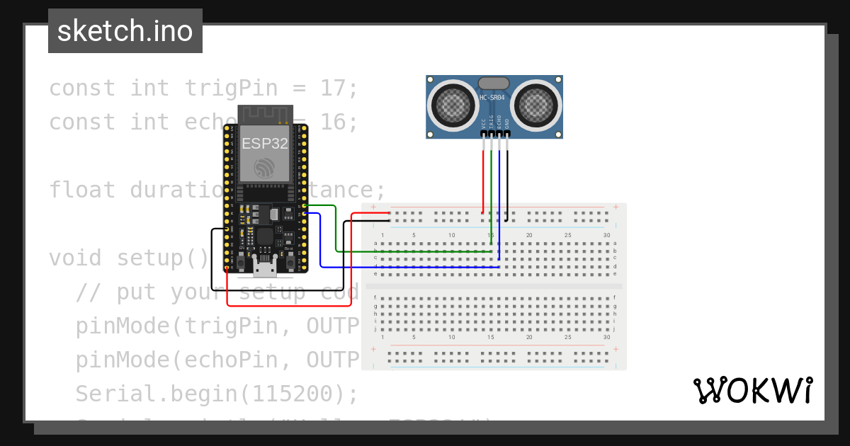 Firmansyahsensor Jarak Ultrasonic Wokwi Esp32 Stm32 Arduino Simulator 5279