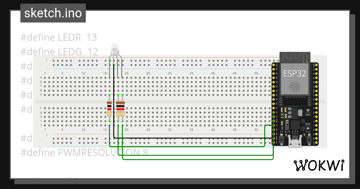 leds - Wokwi ESP32, STM32, Arduino Simulator
