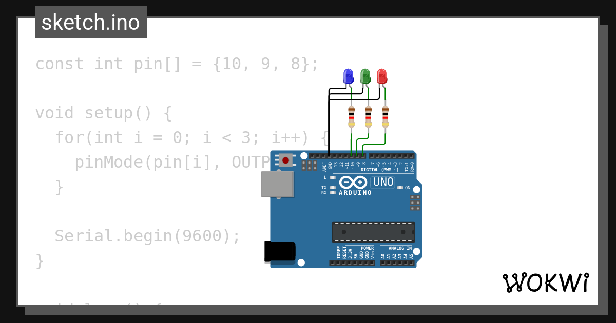Lampu Kelap Kelip Wokwi Esp32 Stm32 Arduino Simulator