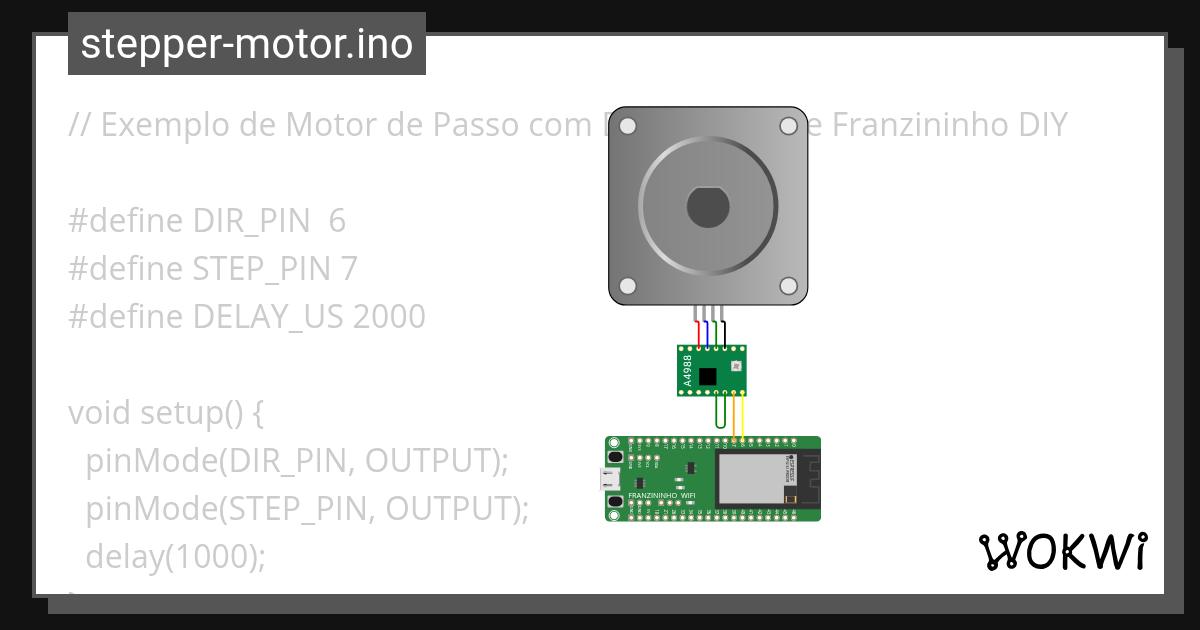 motor Paso a Paso - Wokwi ESP32, STM32, Arduino Simulator motor Paso a Paso - Wokwi ESP32, STM32, Arduino Simulator