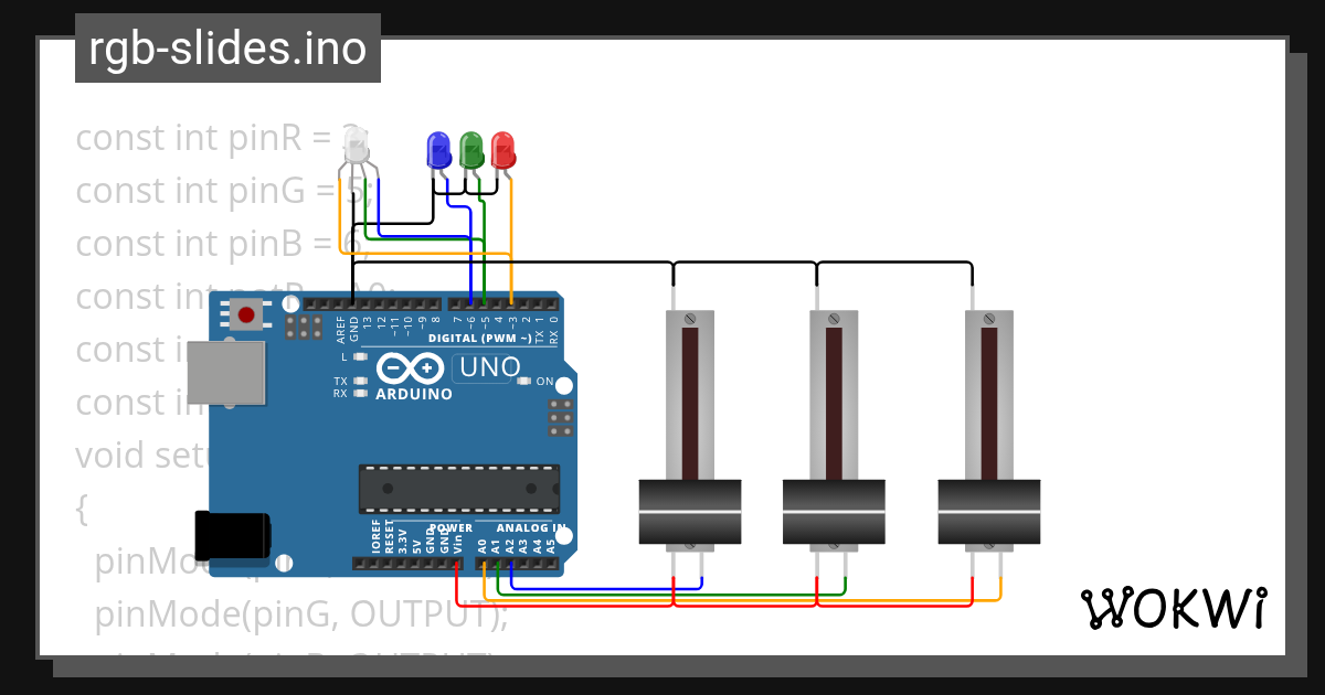 RGB LED Copy - Wokwi ESP32, STM32, Arduino Simulator
