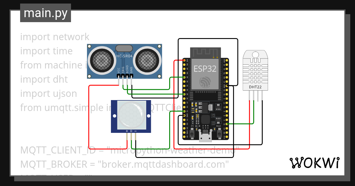 MicroPython MQTT Weather Logger (ESP32) Copy - Wokwi ESP32, STM32, Arduino Simulator