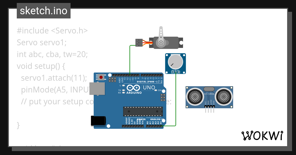 Servo + potensio - Wokwi ESP32, STM32, Arduino Simulator Servo + potensio - Wokwi ESP32, STM32, Arduino Simulator