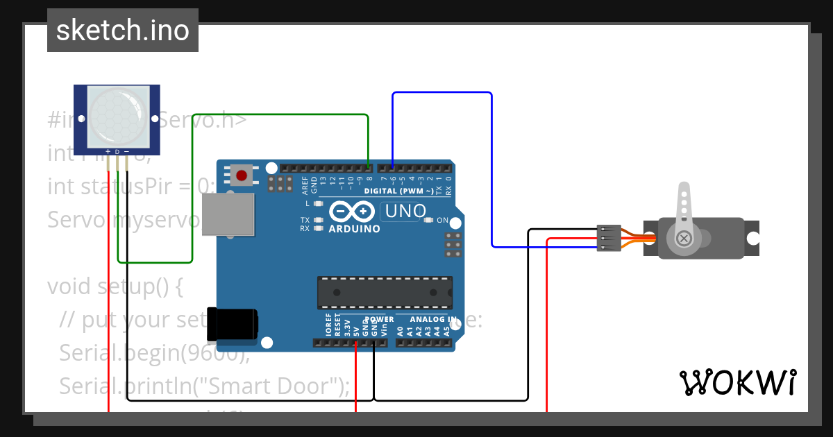 SMART DOOR Copy - Wokwi ESP32, STM32, Arduino Simulator