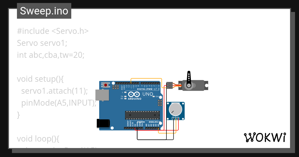 Servo potensio 1 - Wokwi ESP32, STM32, Arduino Simulator