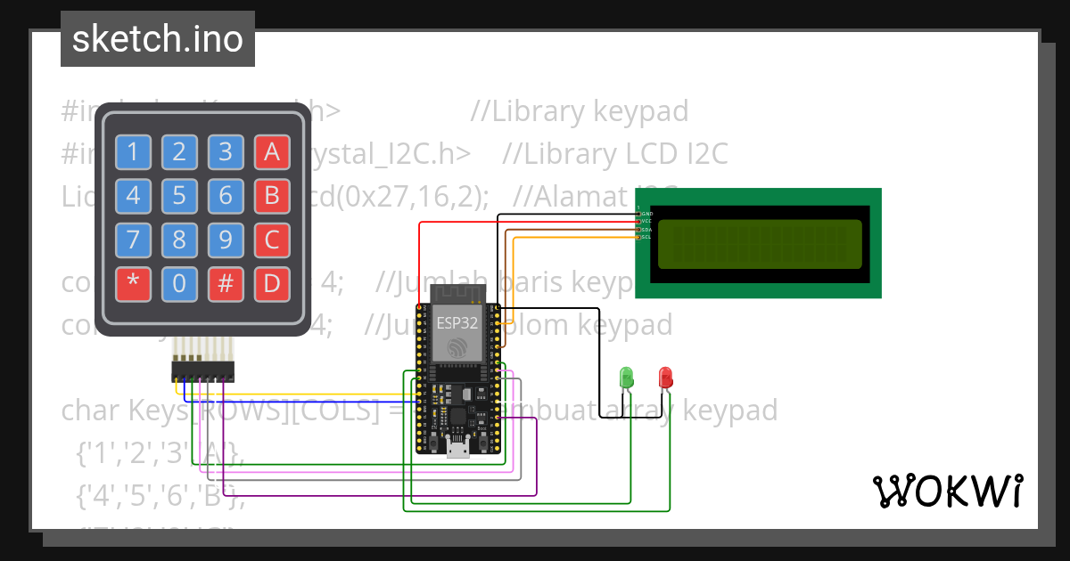 51smart Password Dengan Lcd Dan Keypad 4x3 Topik4 Wokwi Esp32 Stm32 6774