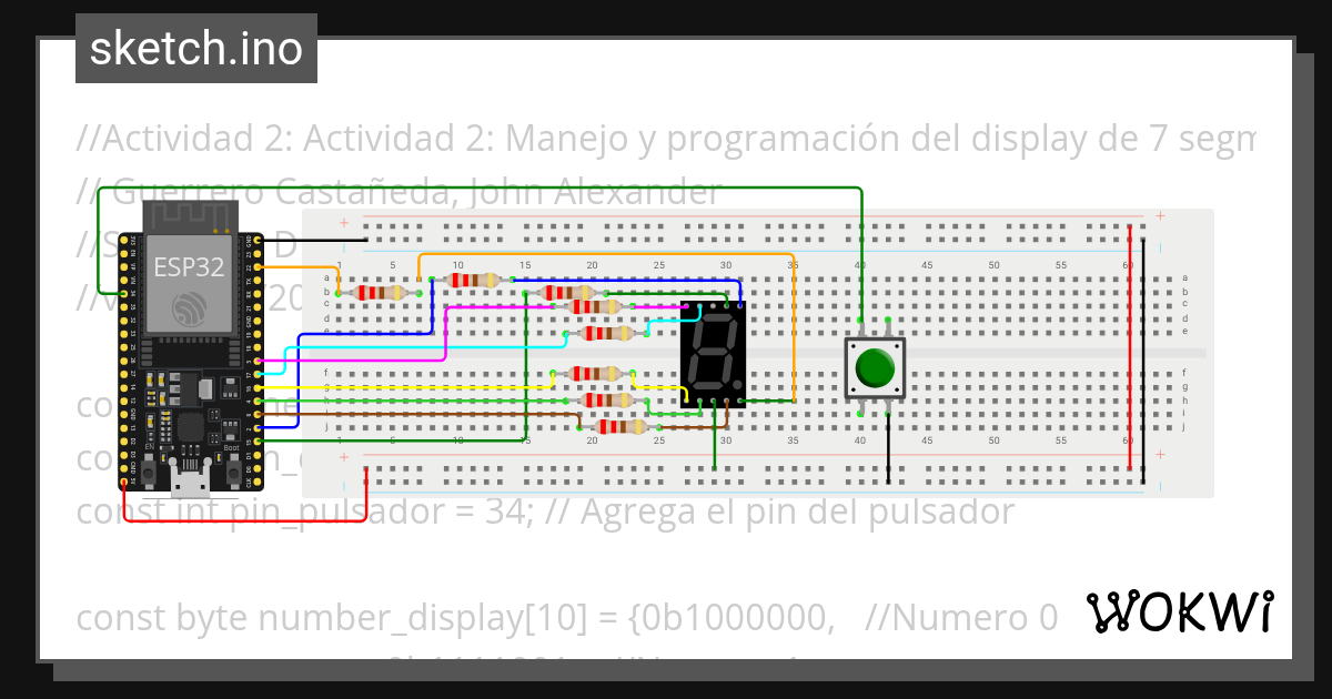Act.2_Display Dado - Wokwi ESP32, STM32, Arduino Simulator