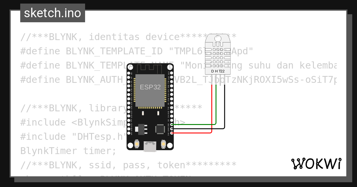 Blynk Kelembapan Dan Suhu Berhasil Wokwi Esp32 Stm32 Arduino Simulator 7917
