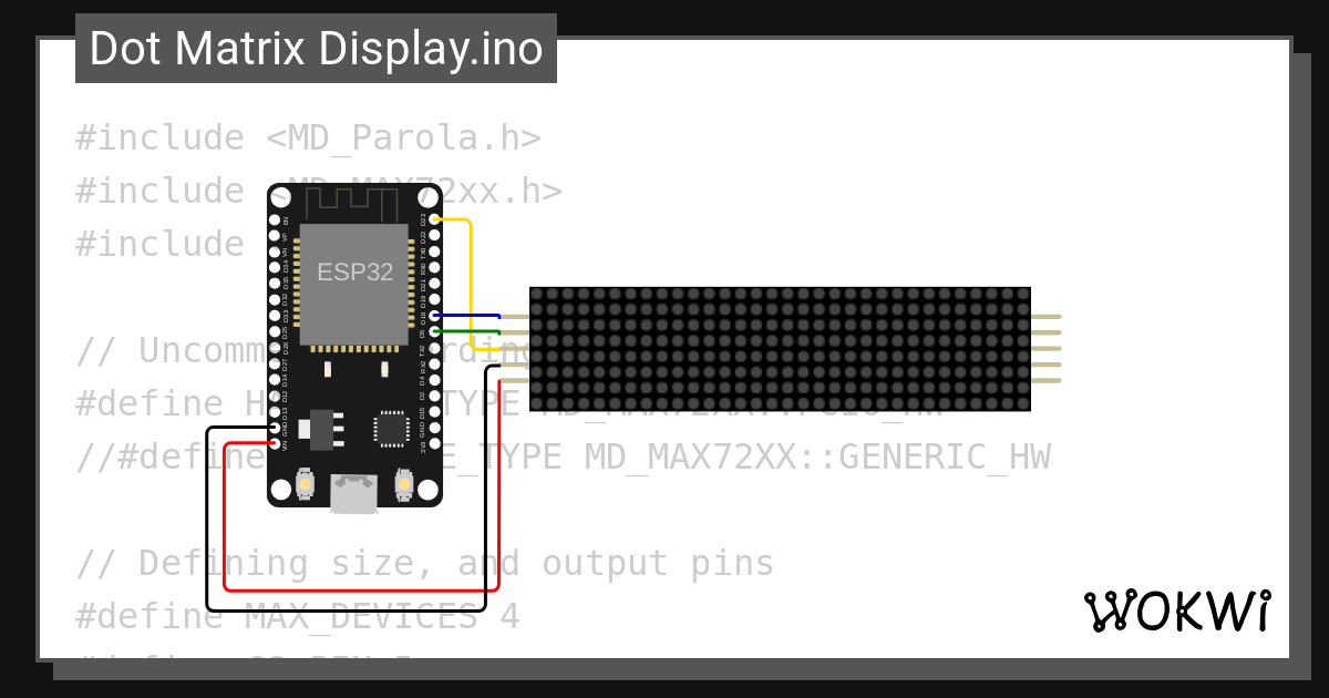 Dot Matrix O Copy Wokwi Esp32 Stm32 Arduino Simulator