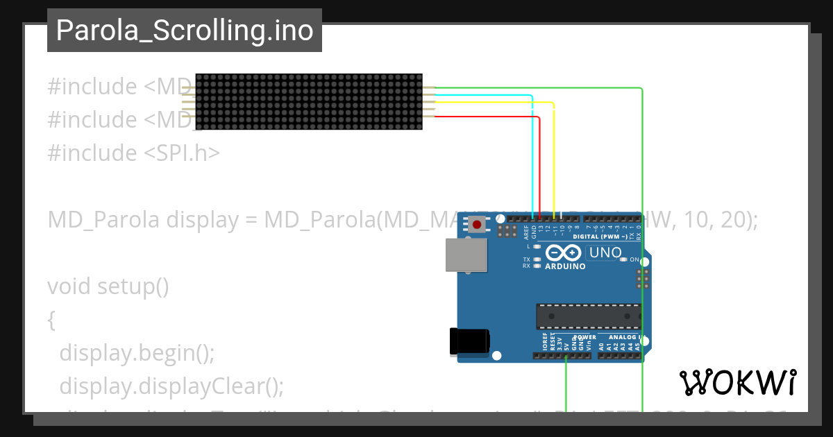 dot matrix - Wokwi ESP32, STM32, Arduino Simulator dot matrix - Wokwi ESP32, STM32, Arduino Simulator