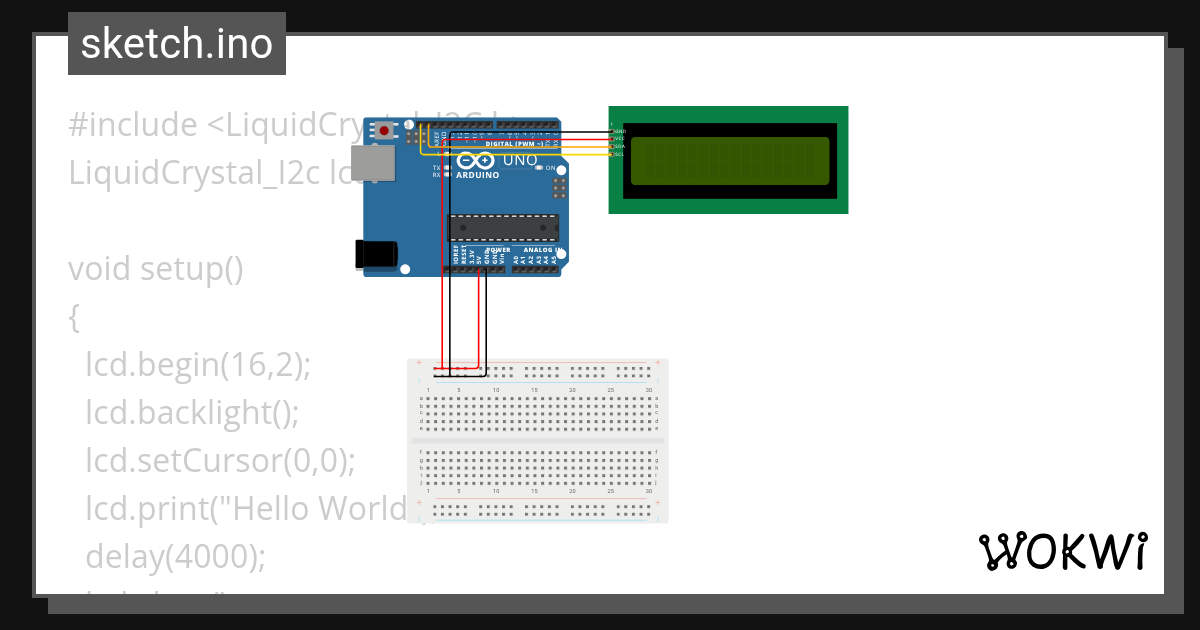 Lcd I2C - Wokwi ESP32, STM32, Arduino Simulator Lcd I2C - Wokwi ESP32, STM32, Arduino Simulator