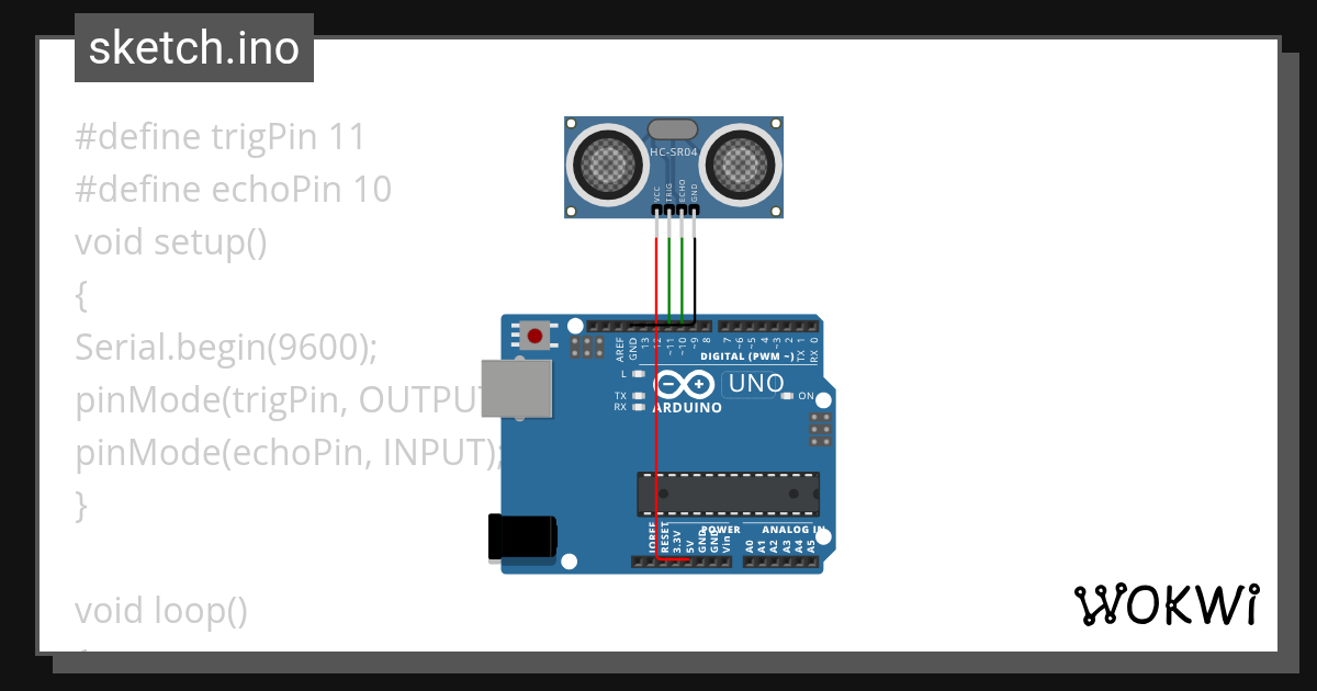 超声波传感器 Wokwi Esp32 Stm32 Arduino Simulator 6958