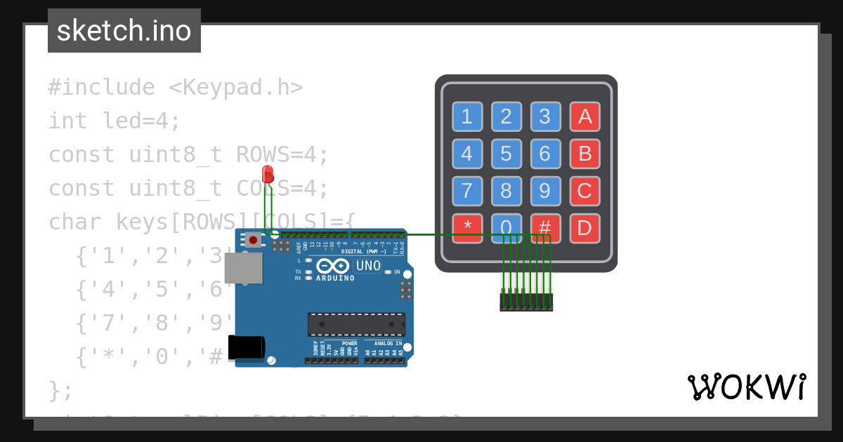 Keypad 2 Wokwi Esp32 Stm32 Arduino Simulator 0611
