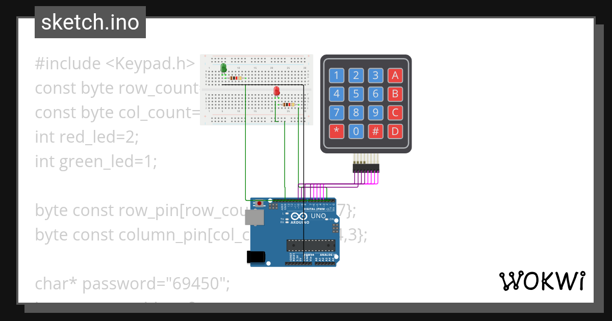 KEYPAD - Wokwi ESP32, STM32, Arduino Simulator